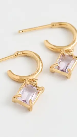 Chan Luu Petite Hoop Earrings With Drop