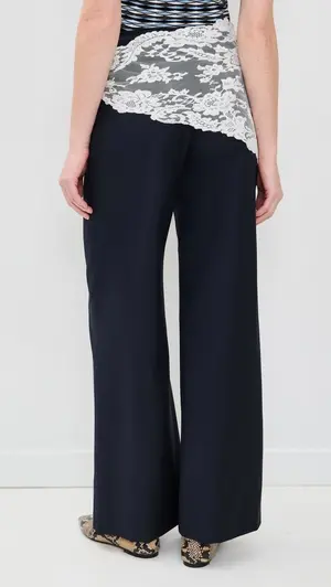 Sea Fiora Tropical Wool Trousers - Navy