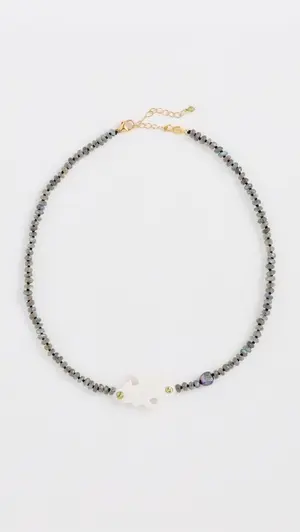 Chan Luu Carved Bone Fish Beaded Necklace