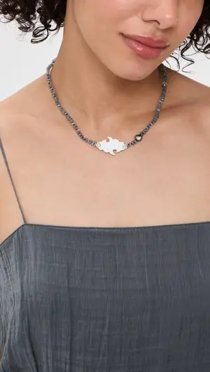 Chan Luu Carved Bone Fish Beaded Necklace