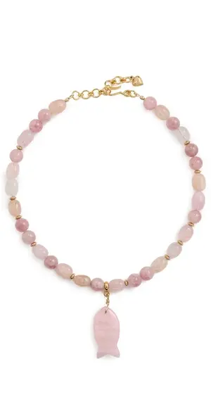 BRINKER & ELIZA Pink Mist Charm Necklace