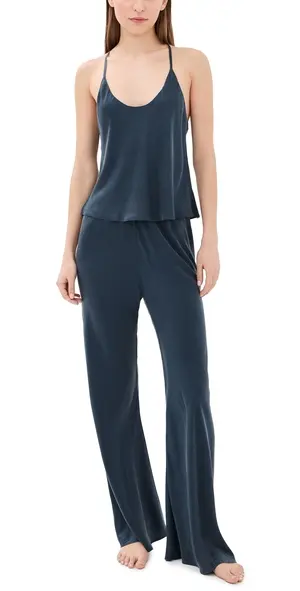 Lunya Silk Pajama Set - Deep Blue