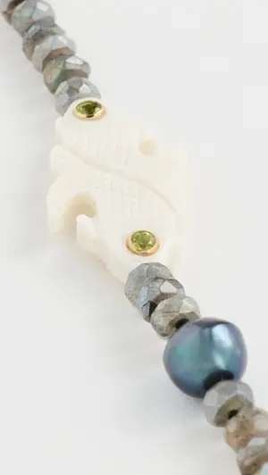 Chan Luu Carved Bone Fish Charm Bracelet