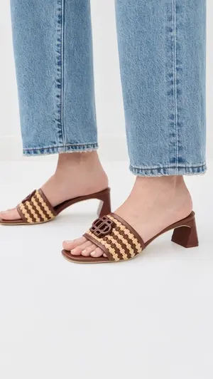 Simkhai Sydney Rope Woven Block Heel Sandals - Sequoia Multi