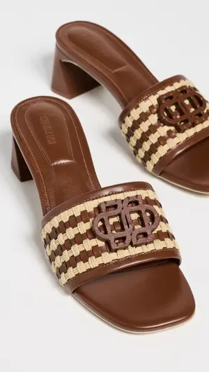 Simkhai Sydney Rope Woven Block Heel Sandals - Sequoia Multi