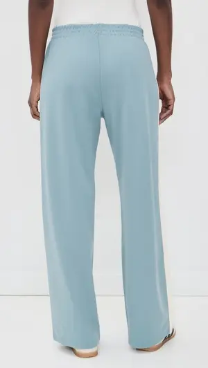 The Great. The Wide Leg Track Pants - Robin Blue