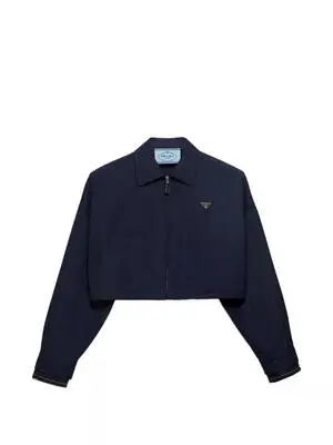Prada Navy Poplin Blouson Jacket