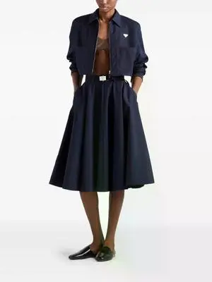 Prada Navy Poplin Blouson Jacket