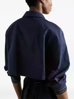 Prada Navy Poplin Blouson Jacket