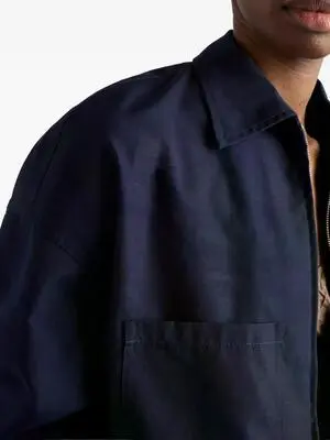 Prada Navy Poplin Blouson Jacket