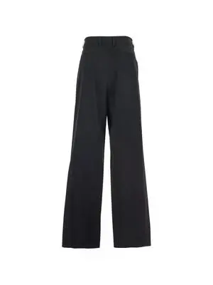 PT TORINO Pleated Palazzo Pants - Black