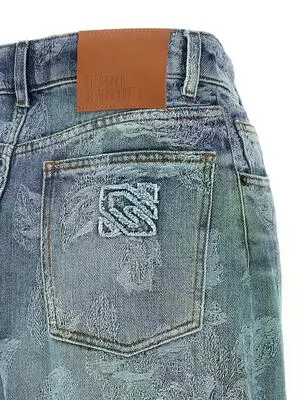 Giuseppe Di Morabito Floral-embroidered Jeans