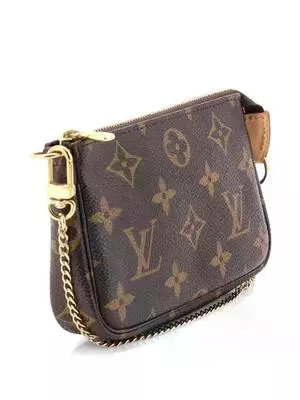 LOUIS VUITTON Pochette Accessoires Monogram Canvas Mini Clutch - Brown