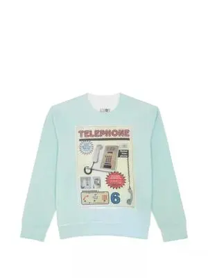 MAISON MARGIELA Graphic-print Sweatshirt - Blue