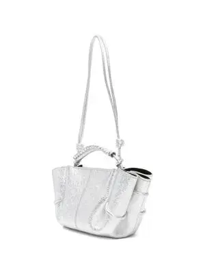 Hereu Mini Arta Knotted-handle Bag - Silver