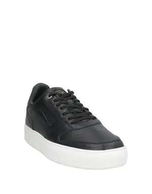 Paul & Shark Leather Lace Up Sneakers - Black