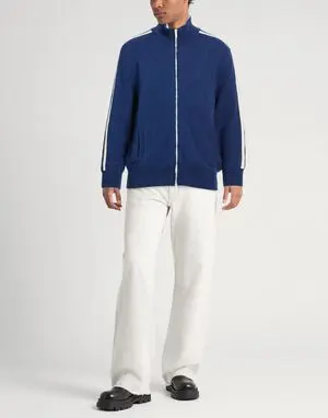 LANEUS Knitted Cardigan With Side Seam Stripes