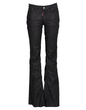 Dsquared2 Flared Jeans With Fringed Hem - Black
