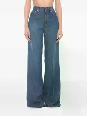 DONDUP High-waisted Wide-leg Jeans - Blue