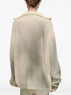 MAISON MARGIELA Ribbed Knit Pullover With Floral Motif