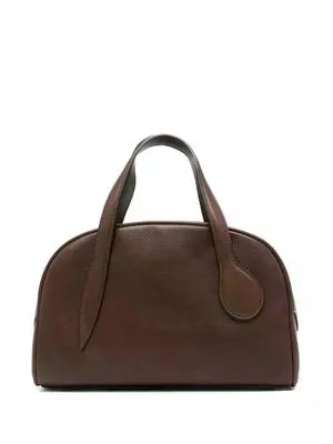 LIFFNER Mini Bowling Smooth Leather Tote - Brown