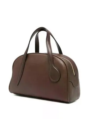 LIFFNER Mini Bowling Smooth Leather Tote - Brown