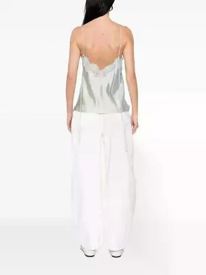 RÓHE Lace Trim Silk Tank Top
