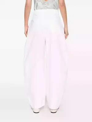 RÓHE Curved Wide-leg Jeans - White