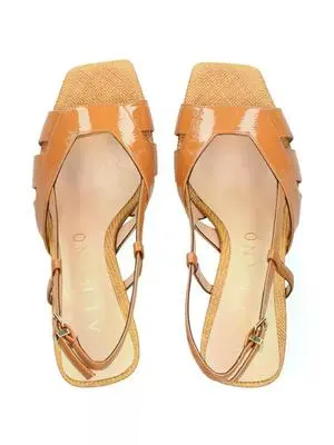 ALBANO Patent-leather Slingback Sandals