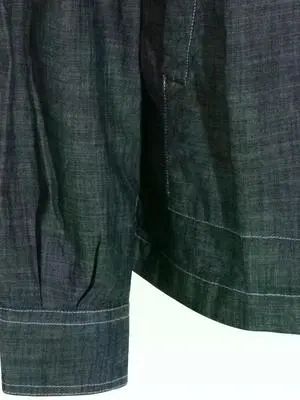 C.P. COMPANY Chambray Long Sleeve Zip Shirt
