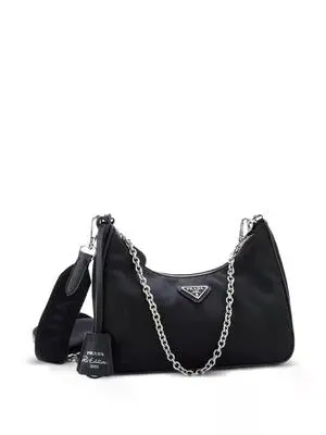 Prada Re-edition 2005 Tessuto Small Crossbody Bag - Black