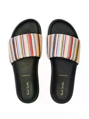 Paul Smith Bellagio Slides Striped Leather