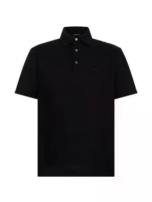 Zegna Patch Polo Shirt - Black