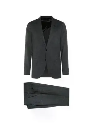 LARDINI Notched-lapel Suit - Grey
