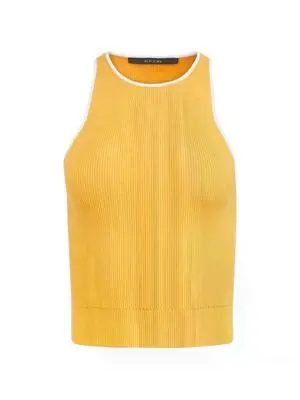 TOCCIN Avery Ribbed-trim Tank Top - Yellow