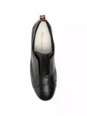 Santoni Perforated Slip-on Sneakers - Black