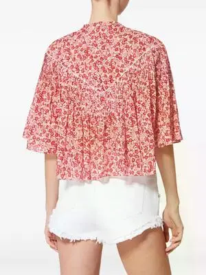 MARANT ETOILE Veelia Floral-print Top - Red