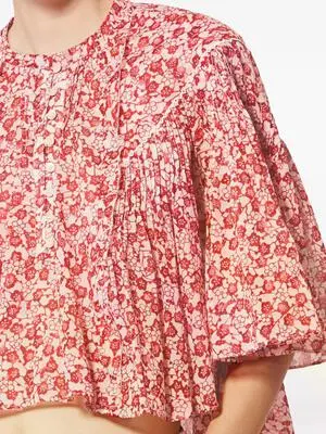 MARANT ETOILE Veelia Floral-print Top - Red