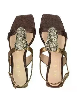 ALBANO Engraved Appliqué Sandals