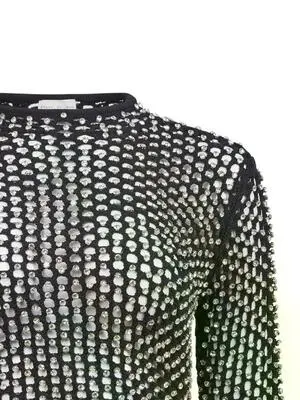 FLEUR DU MAL Long-sleeve Embellished Top - Black