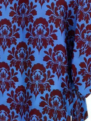 Alberto Biani Floral Round Neck Top - Blue