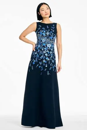 Sachin & Babi Razia Gown - Dark Midnight