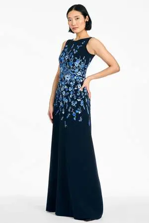 Sachin & Babi Razia Gown - Dark Midnight