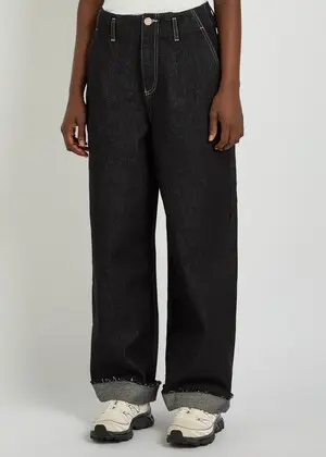 DAMSON MADDER Pascal Turn-up Wide-leg Jeans