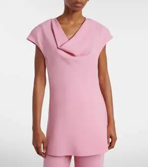 Valentino Garavani Cady Couture Draped Top - Pink