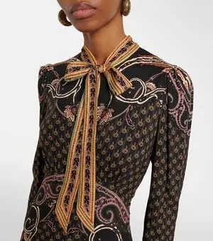 Etro Printed Maxi Dress - Black
