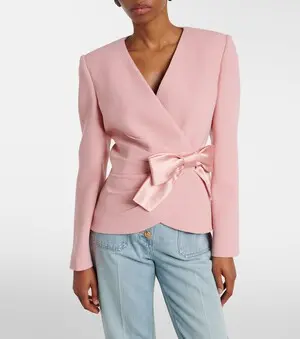 Valentino Garavani Bow-detail Virgin Wool Crêpe Jacket