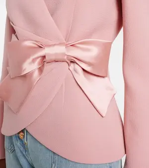 Valentino Garavani Bow-detail Virgin Wool Crêpe Jacket