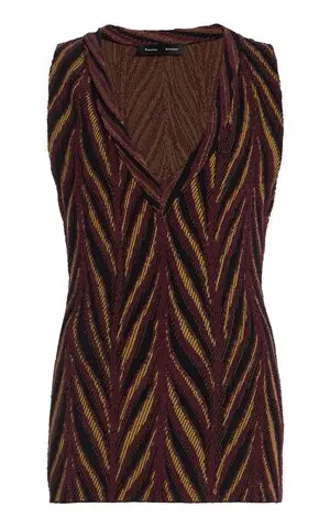 Proenza Schouler Amelia Marble Jacquard Tank Top - Print