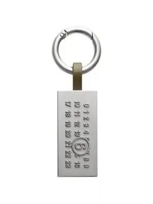 MAISON MARGIELA Numeric Tag Keyring - Silver